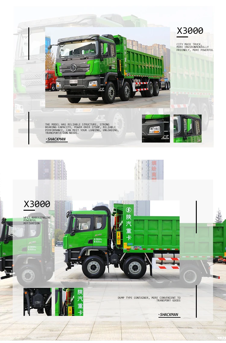 Shacman X3000 8X4 Dump Truck - Heavy-Duty & Reliable