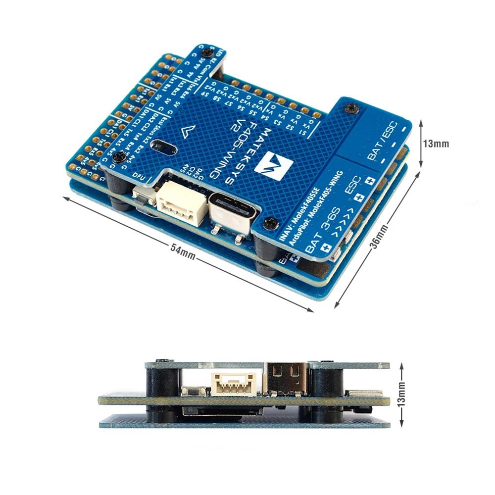 Matek Mateksys F405 Wing V2 Flight Controller F405-wing-v2 Fc Baro Osd ...