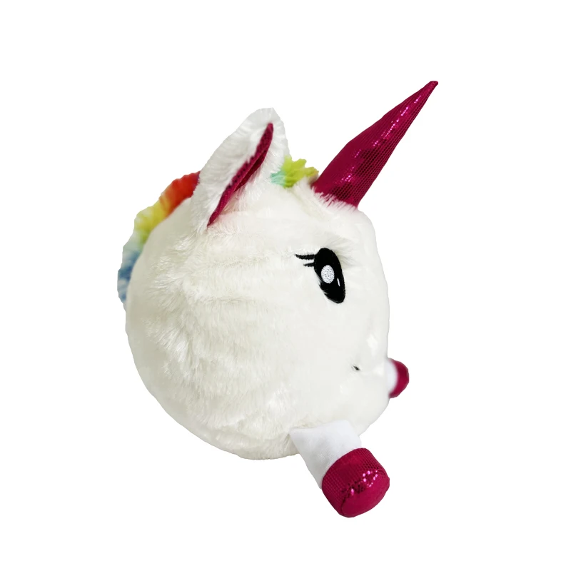 Custom Inflatable Plush Balls - Fuzzy Unicorn Toys