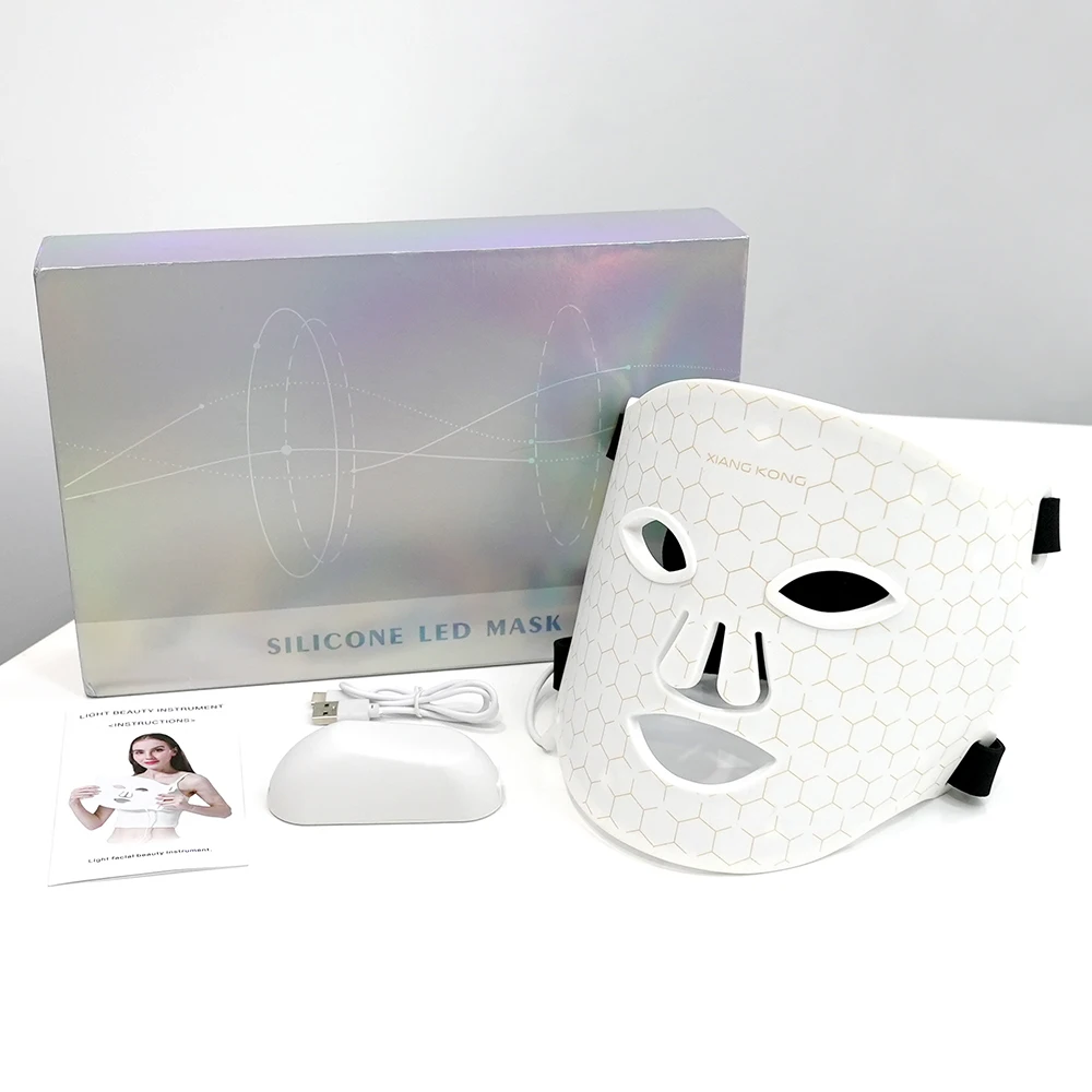 Wholesales Home Wireless Silicon Skin 7 Led Face Mask Red Light Therapy ...