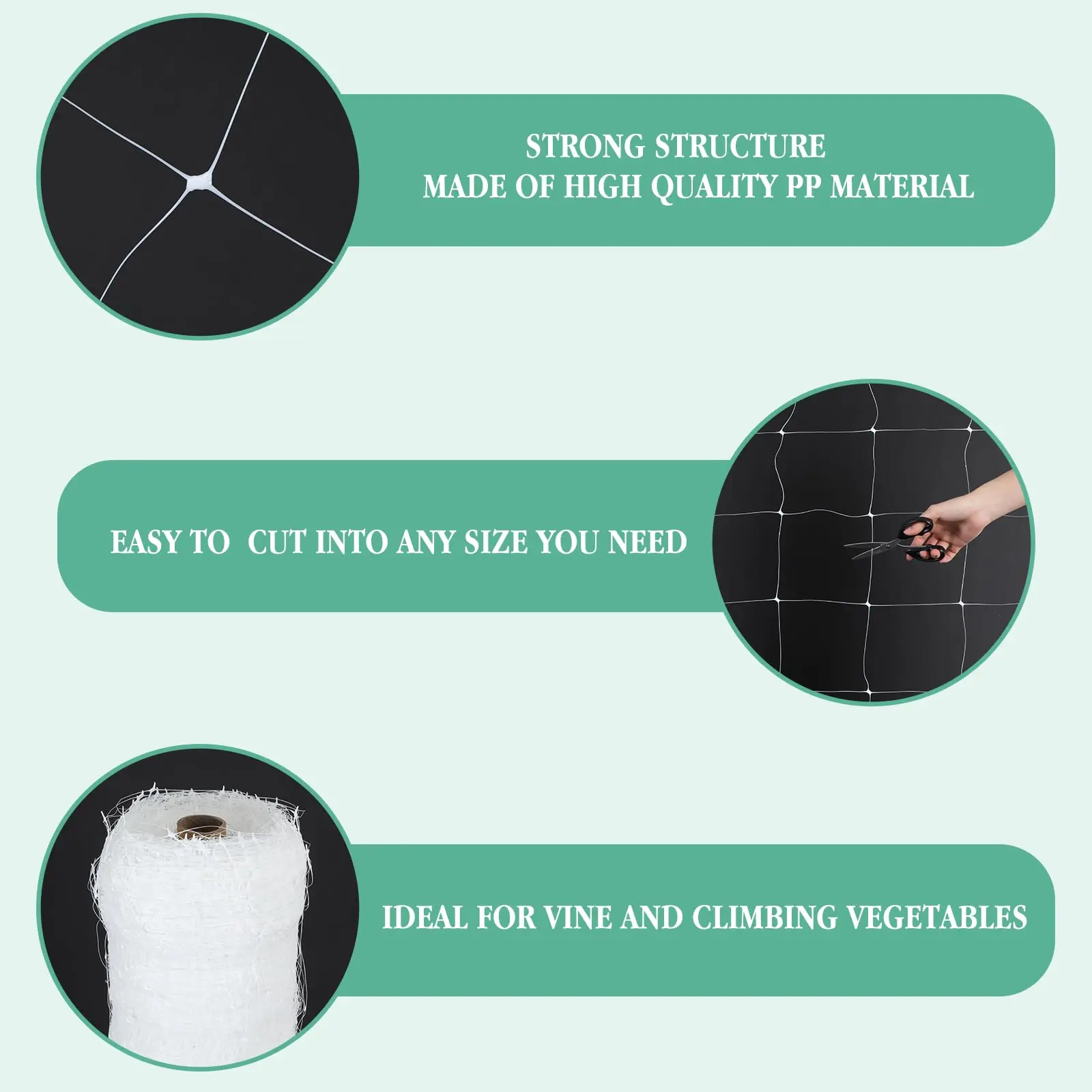 Heavy Duty Trellis Netting Roll 4ft X 4920ft Plastic Plant Trellis Net ...