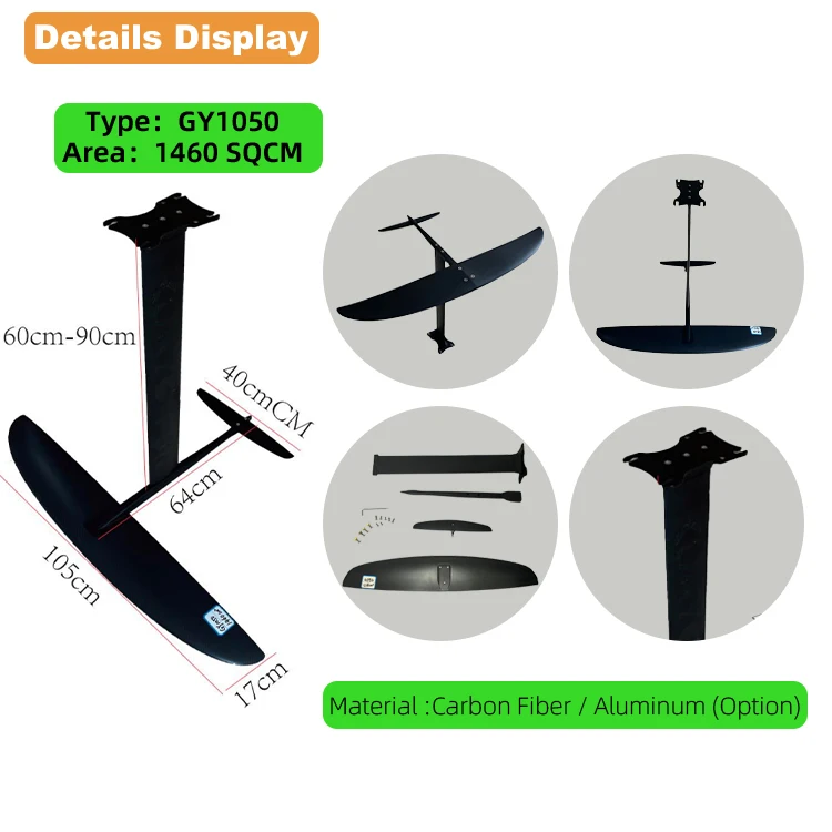 Unisex Customized Logo Hydrofoil Surfboard Carbon Fiber Electric Wing ...