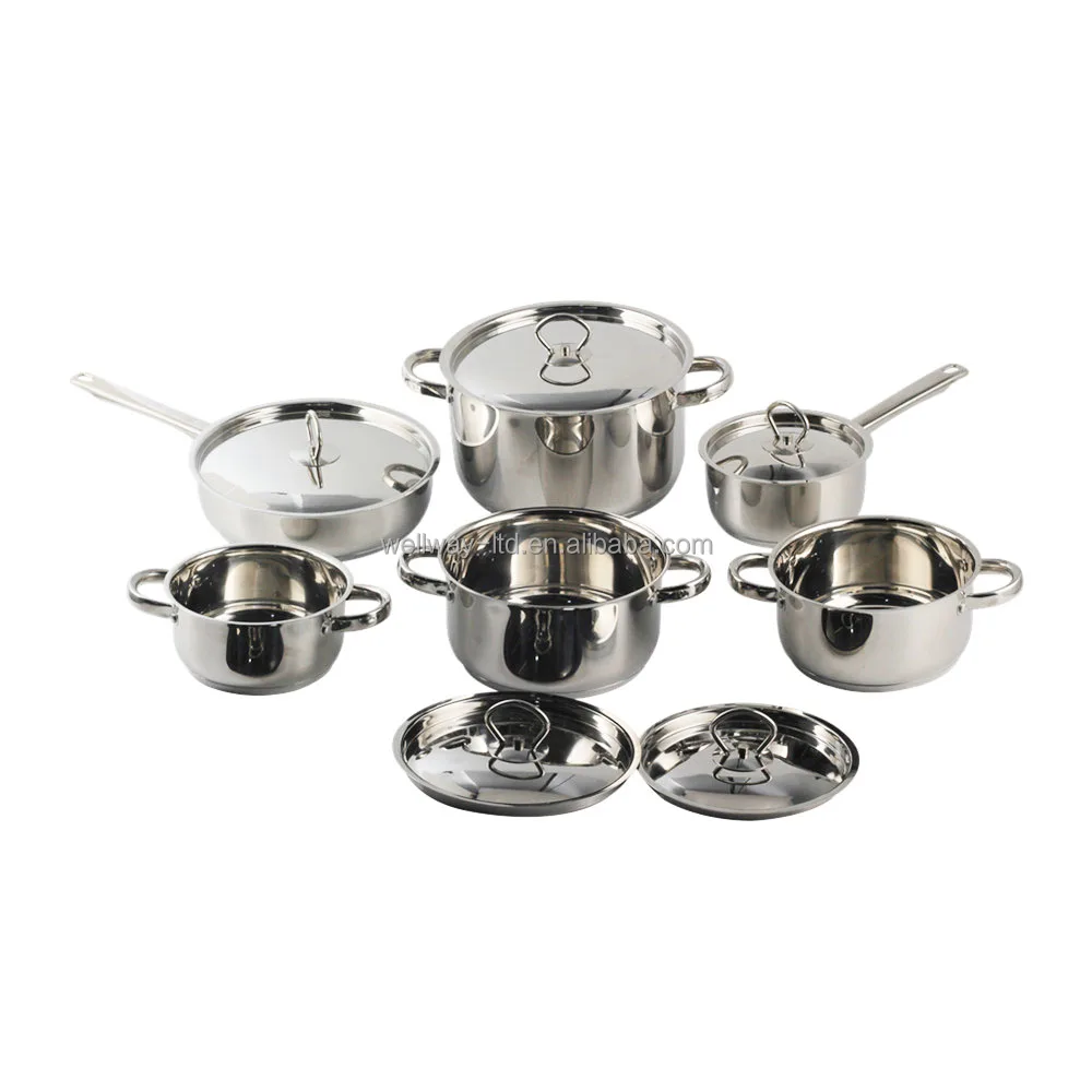 Non Stick Kitchen Cookware Set,12 Piece Stainless Steel Cookware Set ...