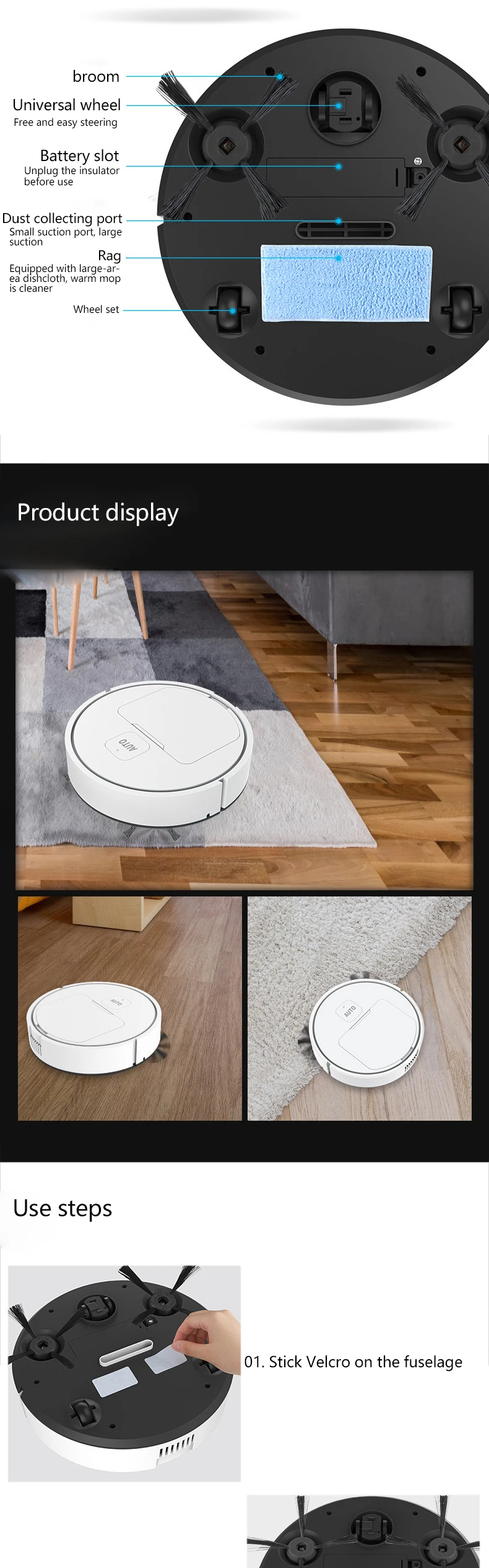 Wholesale Automatic Machine Sweeping Mini Cleaning Machine Lazy Vacuum ...