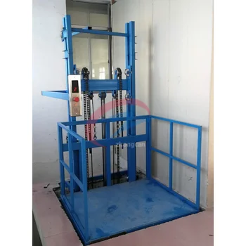 Small Freight Elevator Goods Lift Mini Warehouse Guide Rail Cargo Lift ...