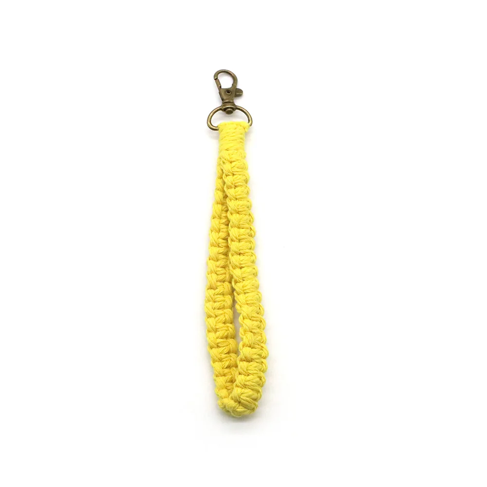 Rope Braided Colorful Macrame Tassel Keychain Craft Accessories ...
