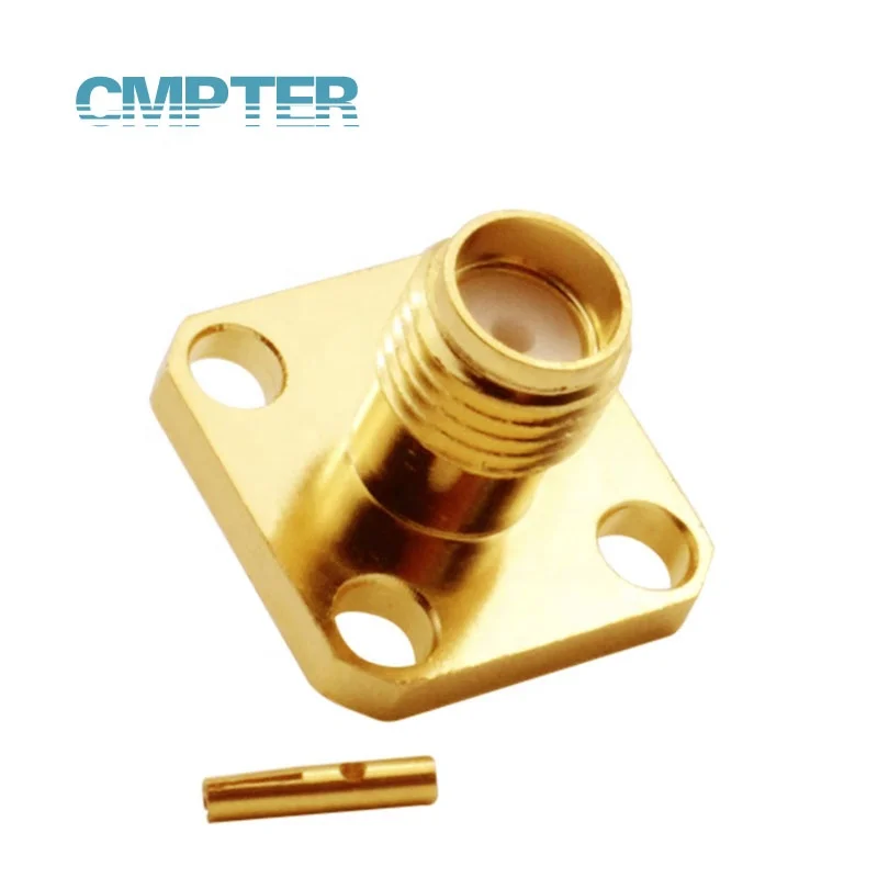 18ghz Sma 4 Hole Flange Connector Solder For Rg405 .086 Cable,Sma Plug Solder Rg405.086 - Buy ...