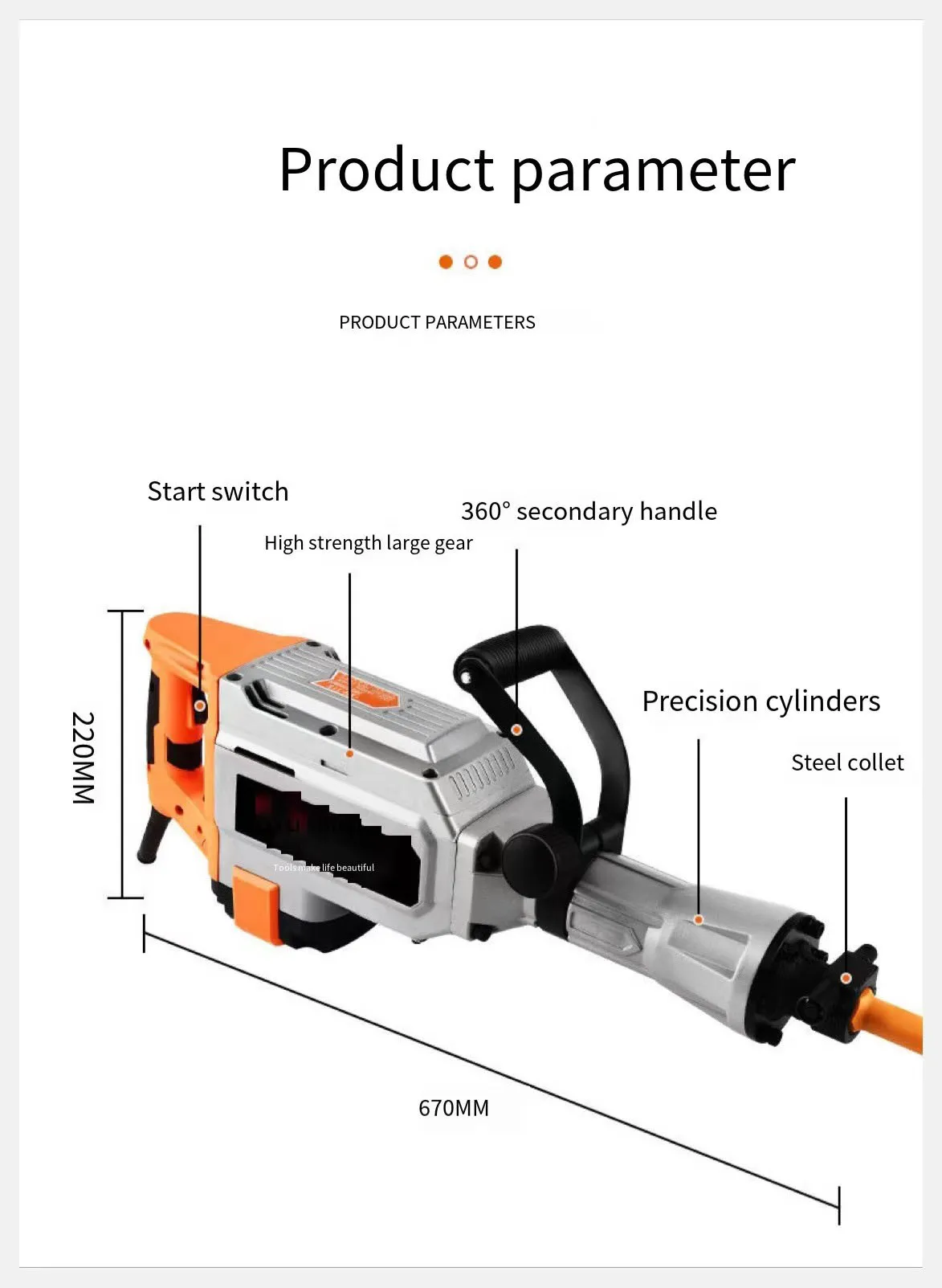 Electric Pickaxe High Power Concrete Industrial Grade Heavy Duty ...