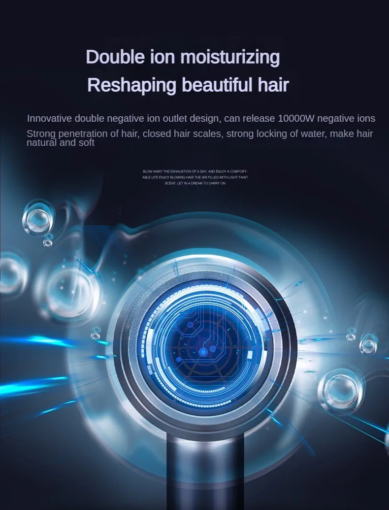Home Wholesale Hair Dryer Household High-power Blue Light Negative Ion ...