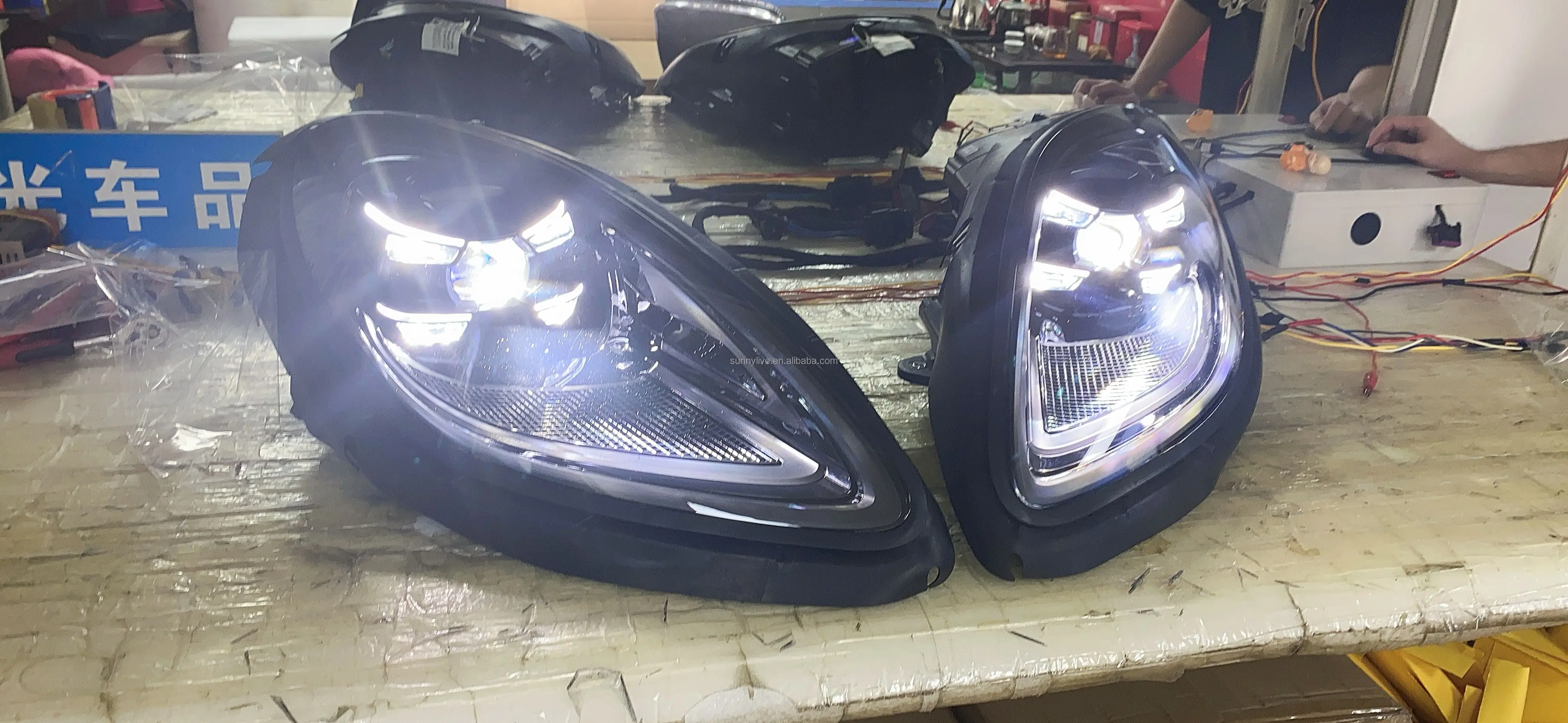 LED front lamps For Porsche Macan LED headlights 2014-2017 year AFS ...