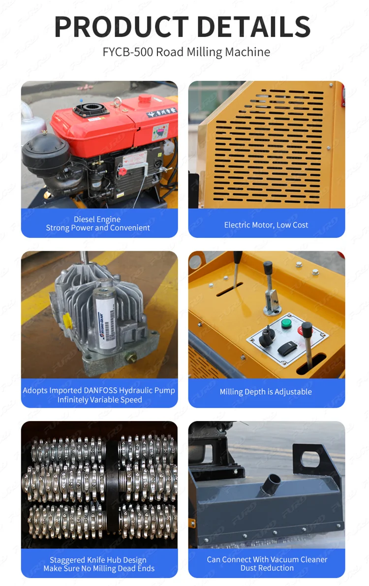 Walk Behind Milling Machine Concrete Asphalt Road Scarifier Milling ...