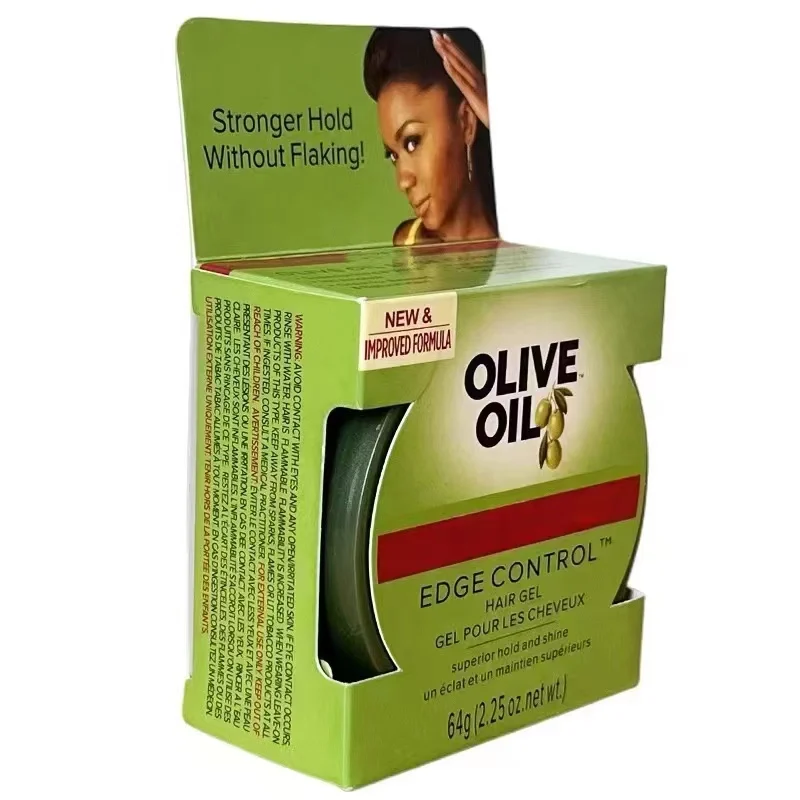 Black Olive Oil Edge Control Hair Gel Prevent Hair Breakage - Buy Olive ...