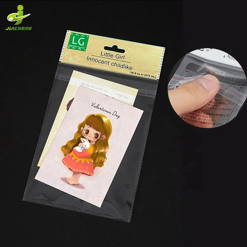 Custom Printed Clear Poly Plastic Display Self Adhesive Cellophane ...