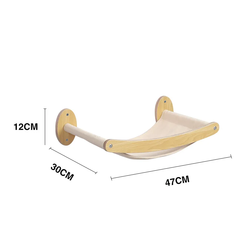 Solid Wood Cat Climbing Frame Column Wall Springboard Nest Frame Cat ...