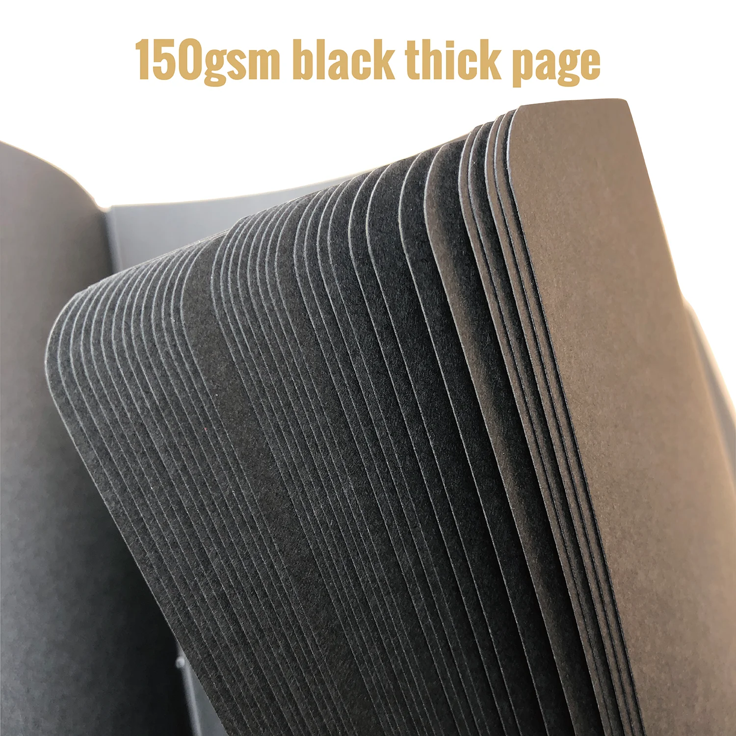 Large Black Paper Sketch Journal 150g Thick 160 Pages All Blank Drawing ...
