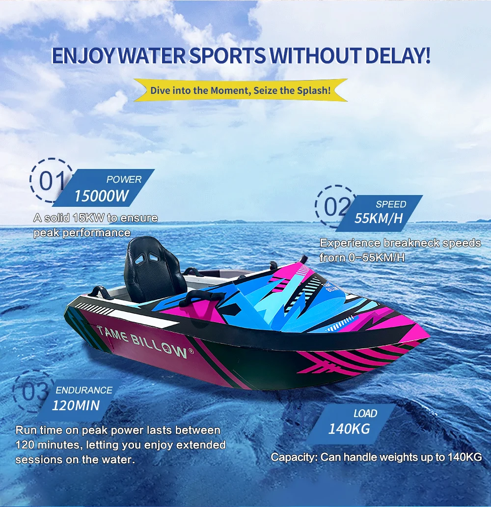 Water Go-Kart Boat Electric Powered Aqua Kart with 15kw Motor or Double ...