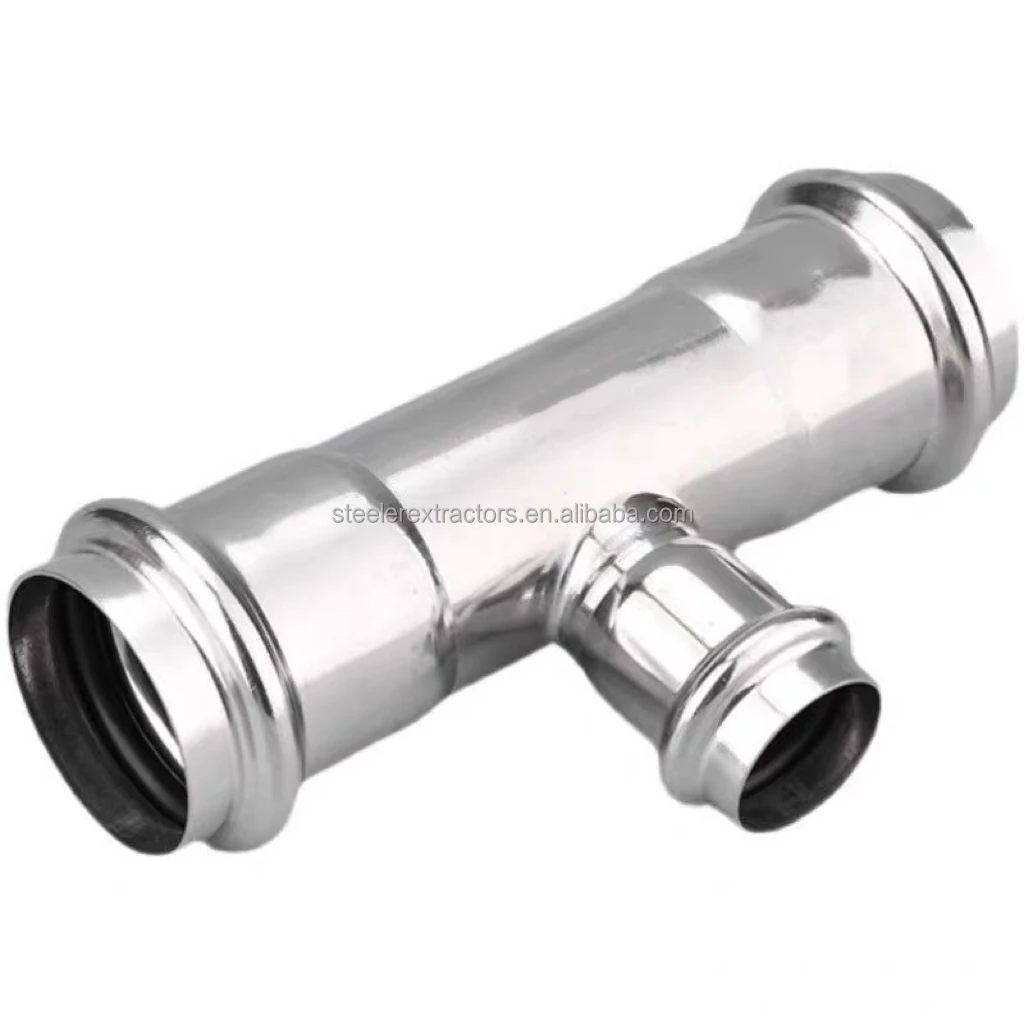 Fine Stainless Steel SS304 316 Press Tee Fittings