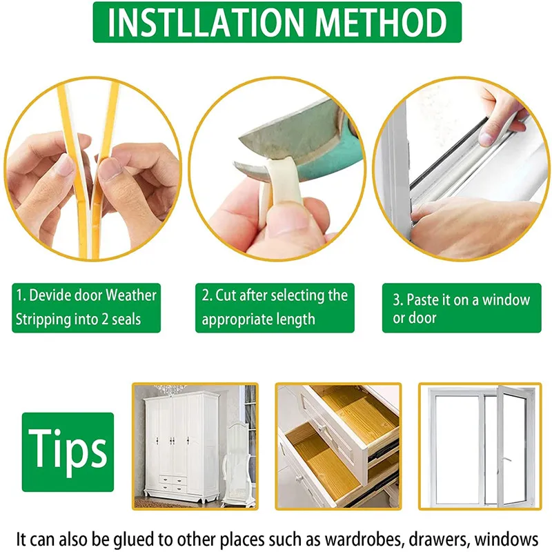 EPDM Rubber Door Window Frame Seals - Sound Proof Strips