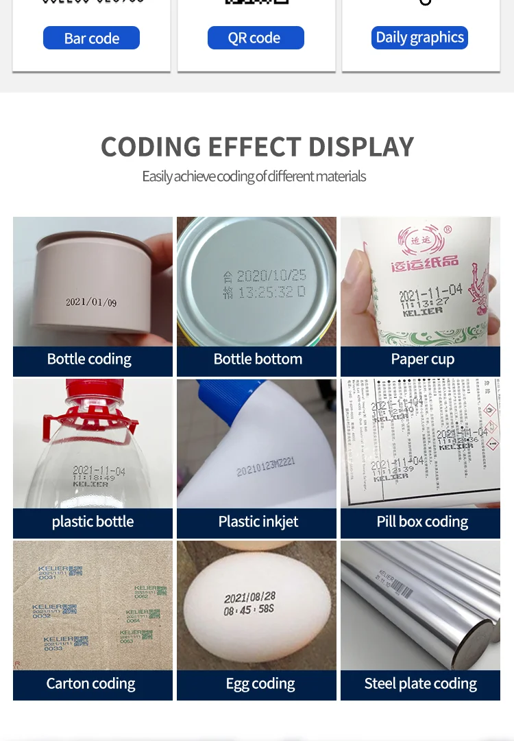 KELIER Inkjet Printer - Efficient Coding for Various Materials