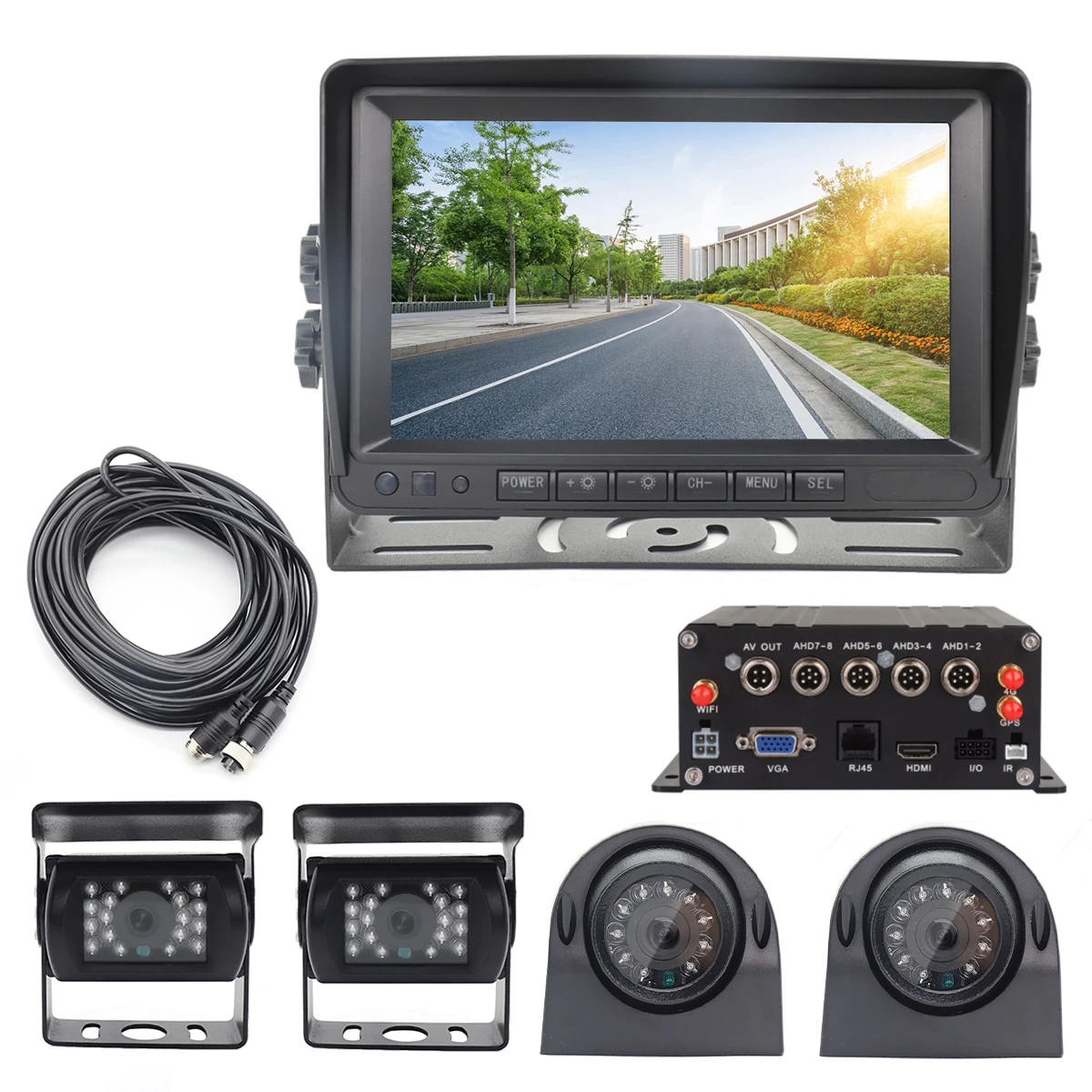 Vehicle Surveillance Remote Control Bus Truck Cctv Dvr 4ch 8ch 1t 2t 4g