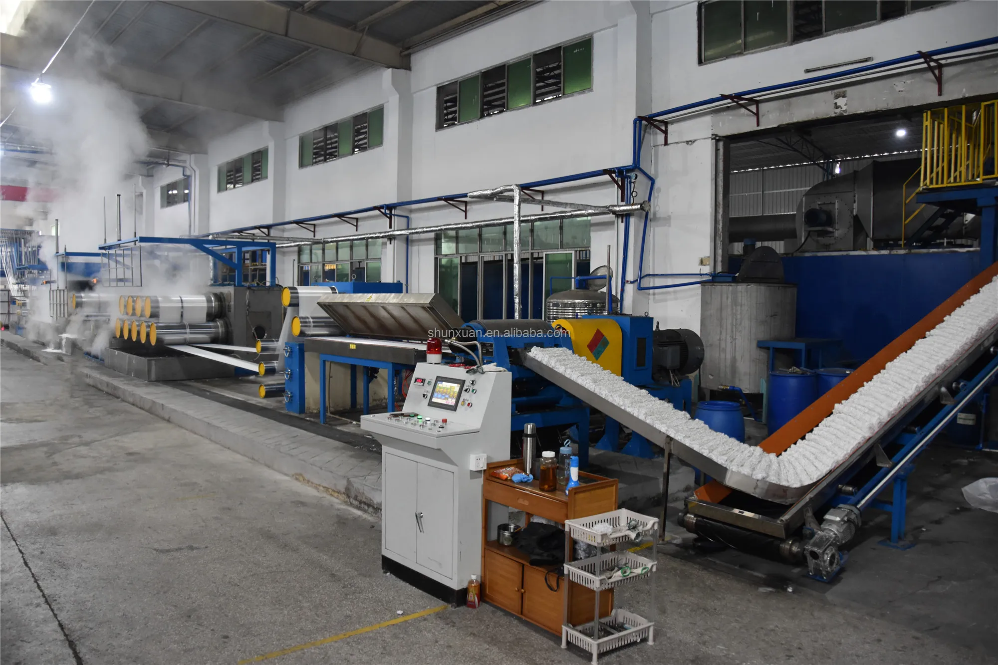 Pet Staple Fiber Making Machines/recycled Polyester Staple Fiber ...