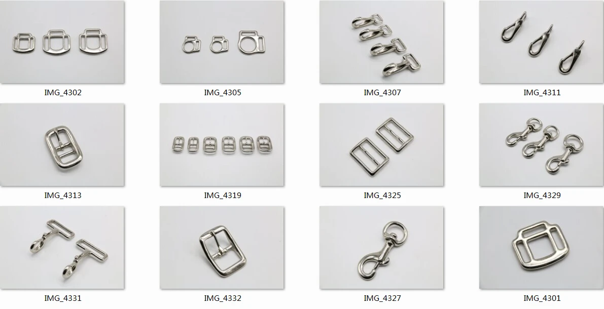 Adjustable Steel and Brass Two-Slot Buckle for Horse Harness