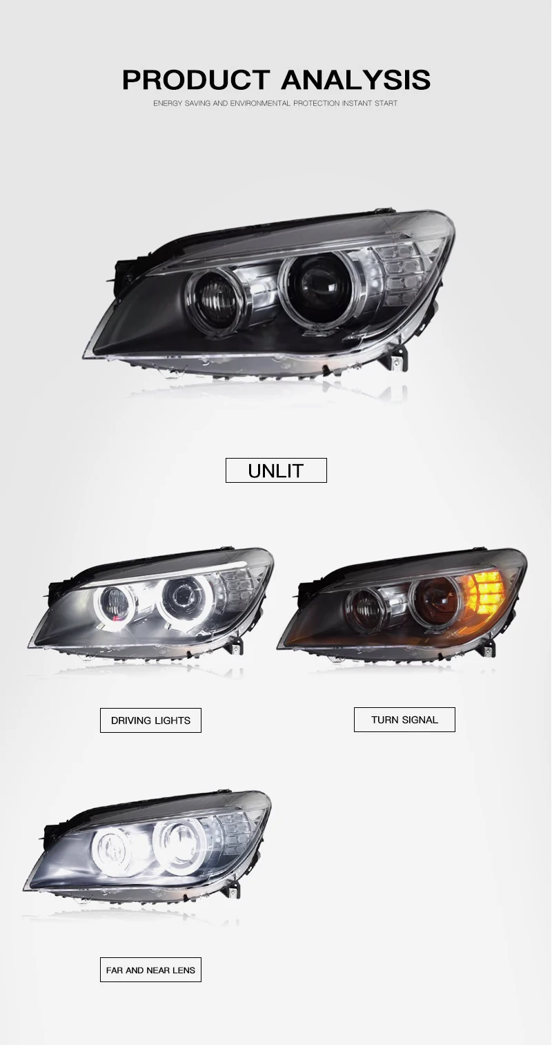 Replace Headlamp Halogen Xenon Headlights Car Led Headlights For Bmw 7 ...