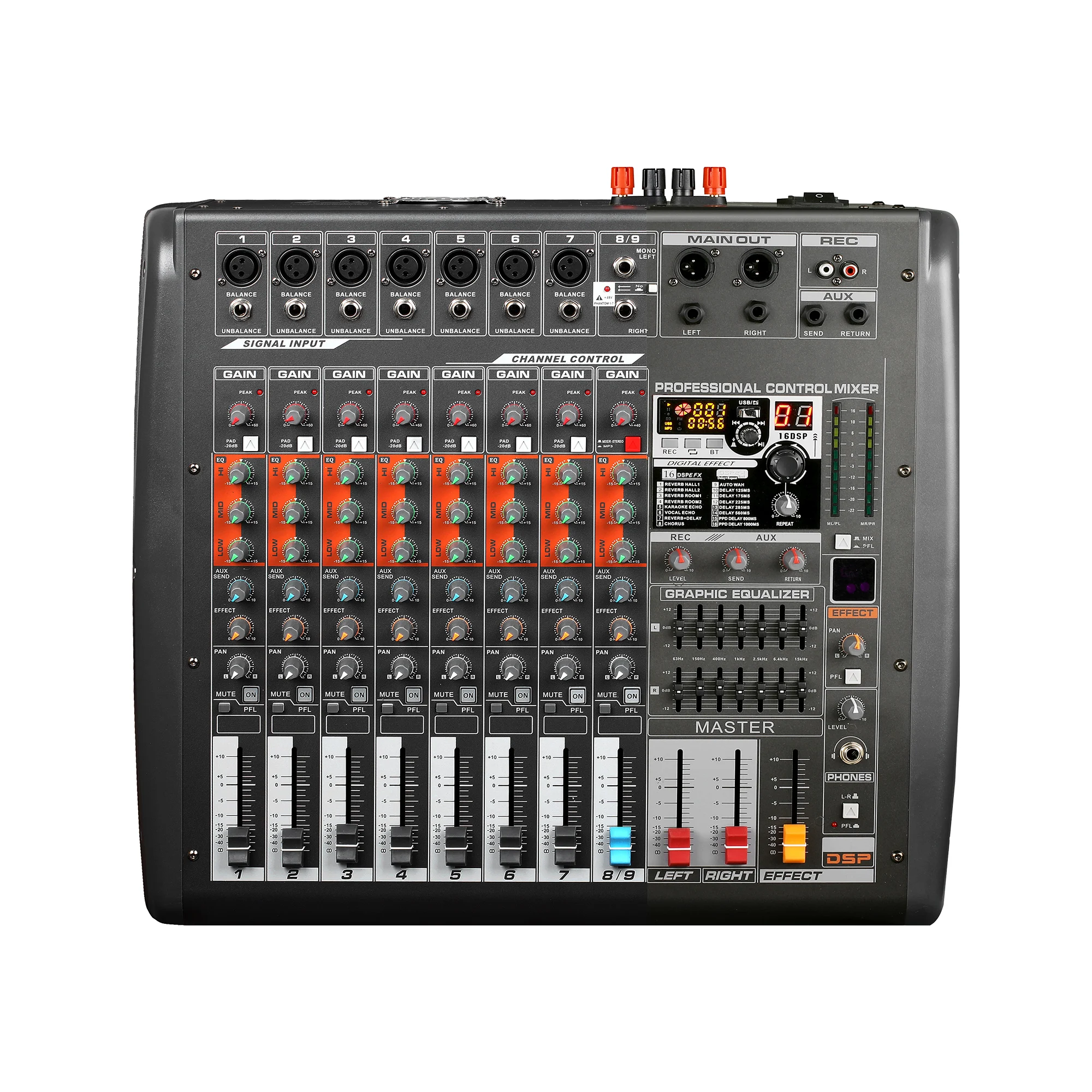 Accuracy Pro Audio USB-988D DJ Mixer Controller Mixer Monitor Function ...