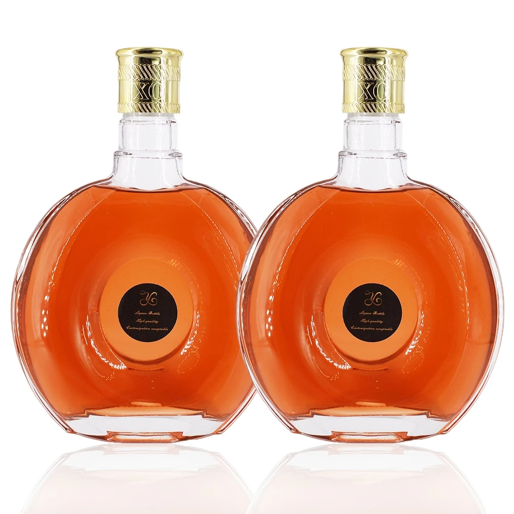 Factory Mass Production Transparent Super Flint Vodka Liquor Glass Bottle With Cap Cover 700ml ...