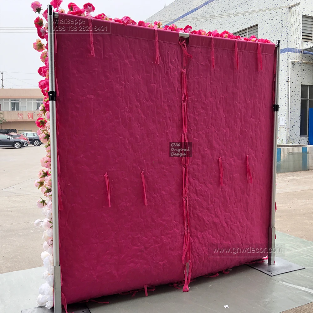 Gnw Floral Wedding Backdrop Artificial Roll Up Wall Decoration Backdrop ...