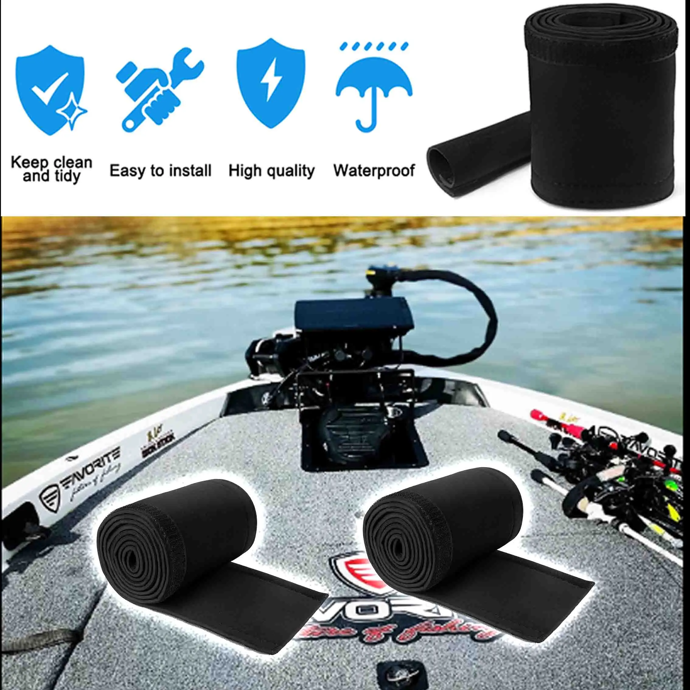 Trolling Motor Cable Wire Organizer Sleeve Troll Sleeve Wire Cable ...