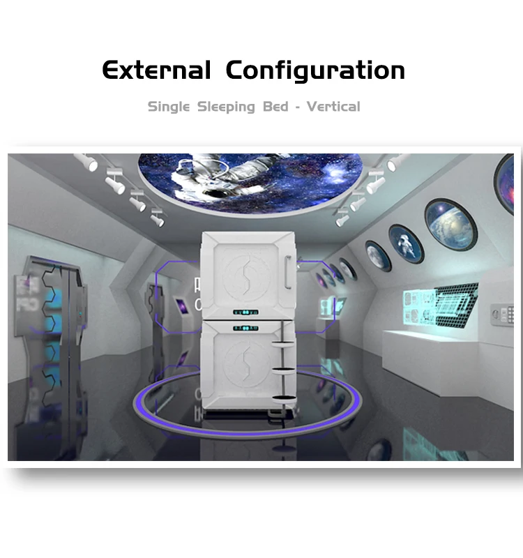 Vertical Sleeping Pod Capsule Bed in Hotel Bedroom Sets