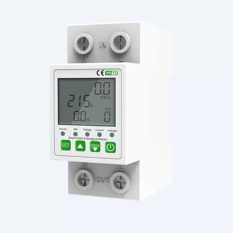 Qjc Smart Life Tuya Wifi Energy Power Meter Single Phase Digital 63a ...