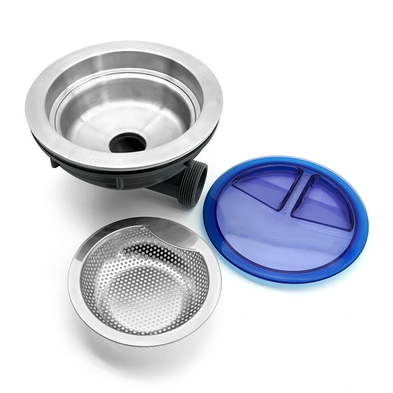 Modern Style 185 mm Sink Drainer New SS 304 Kitchen Room Waste Drainage ...