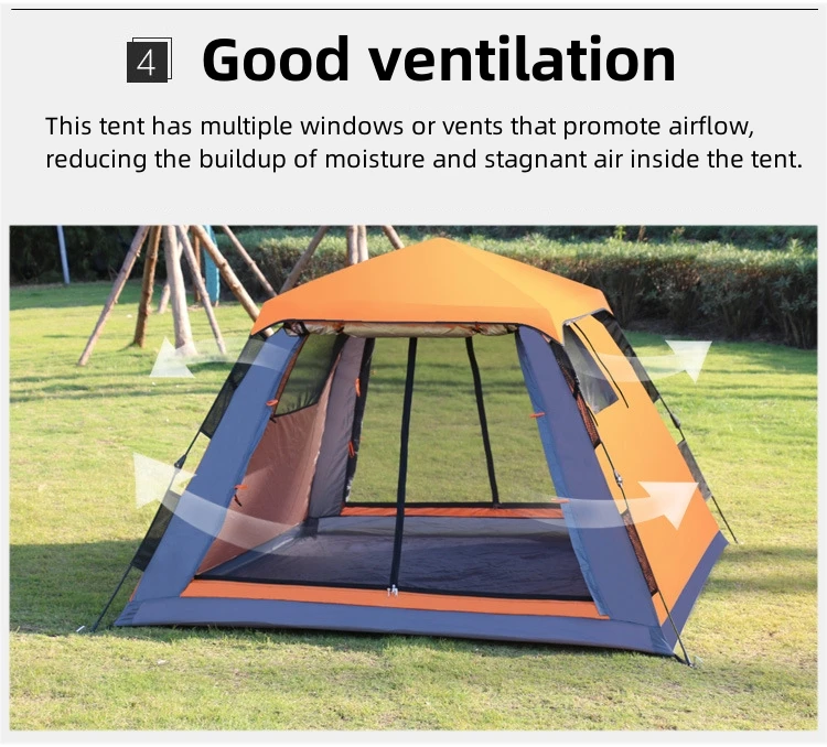 2-3-4-5 Person Family Automatic Beach Tent Extension With Sandbag Door ...