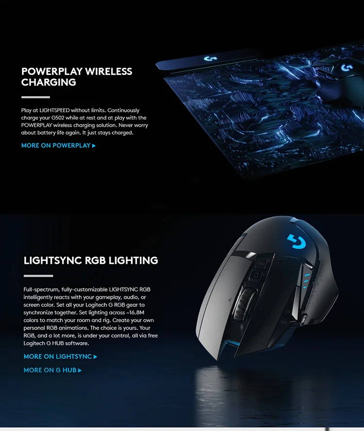 Logitech G502 Wireless Mouse - Lightspeed Gaming Precision