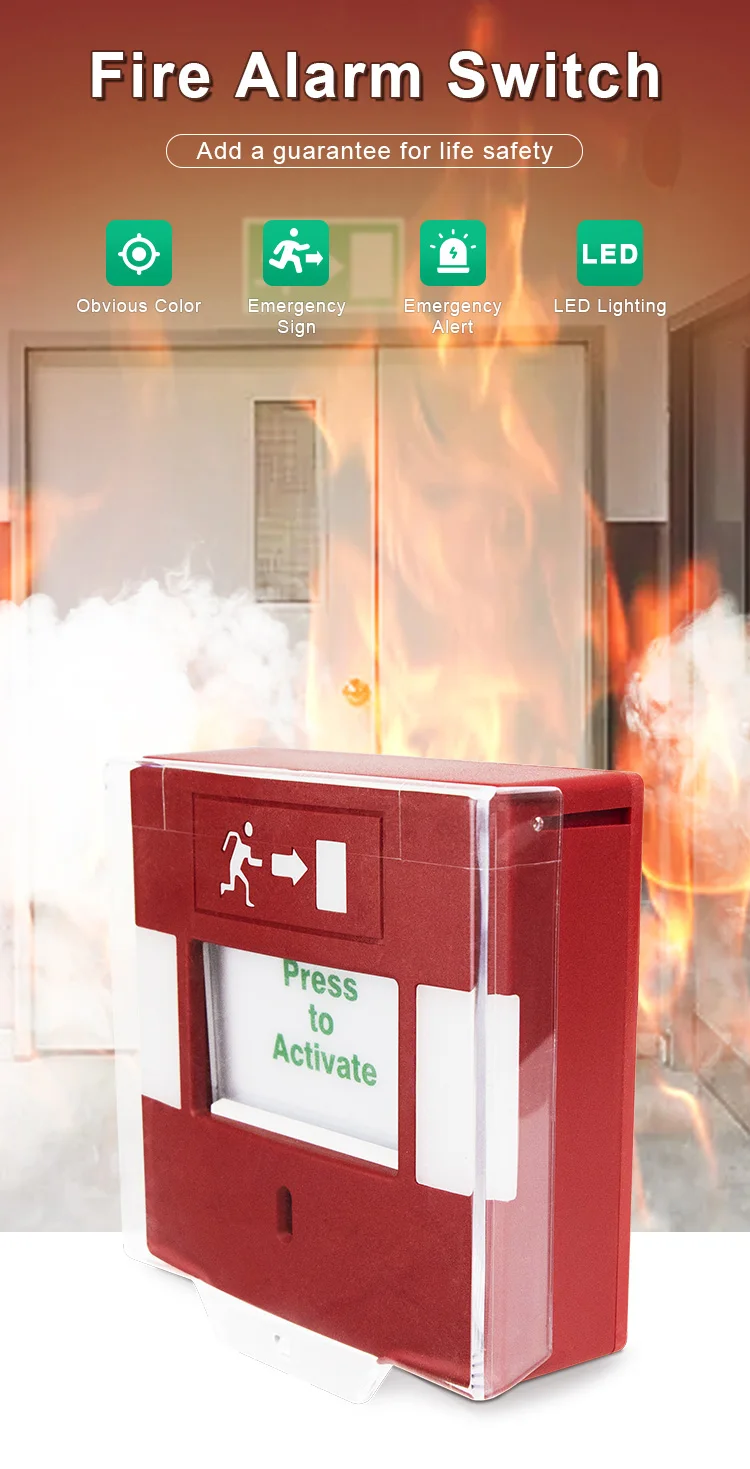 Conventional Non-addressable Fire Alarm System Resettalble Manual Call ...