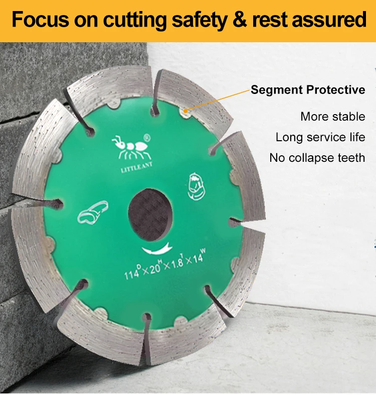 LITTLE ANT 114 mm Diamond V Groove Wall Brick Cutting Disc Circular Saw ...