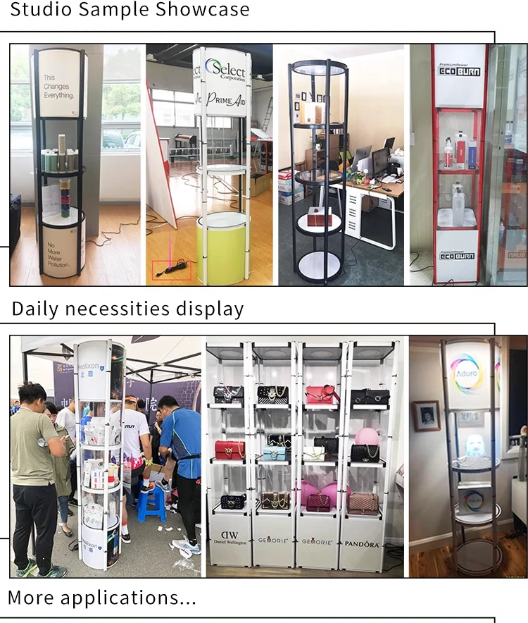 JiongChang Custom Round Square Shape Folding Free Standing LED Lighting ...