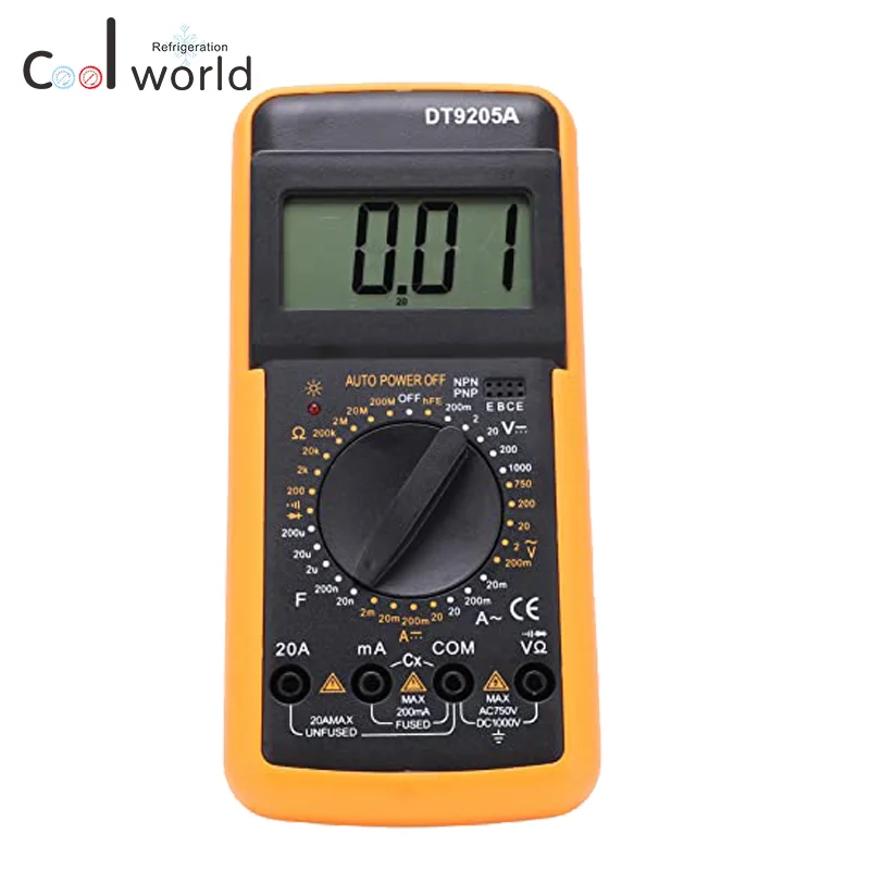 High Accuracy Dt9205a Electronic Digital Multimeter Automatic Digital ...