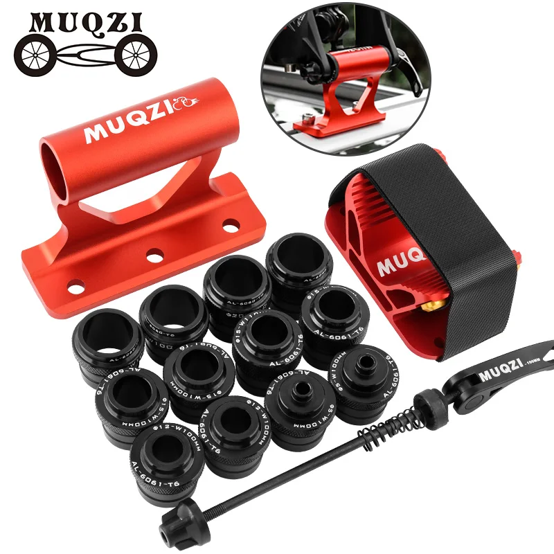 MUQZI Bike Fork Mount Quick Release Roof Mount Bicycle Thru Axle MTB Road Bicycle Fork Mount Car ...