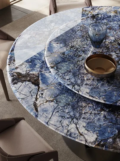 Luxury Stone Dining Table Blue Luxury Dining Table Of The Dining Room ...