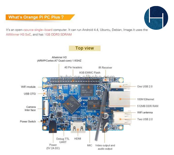 Orange Pi Pc Plus H3 Development Board Chip Open Source Programming ...