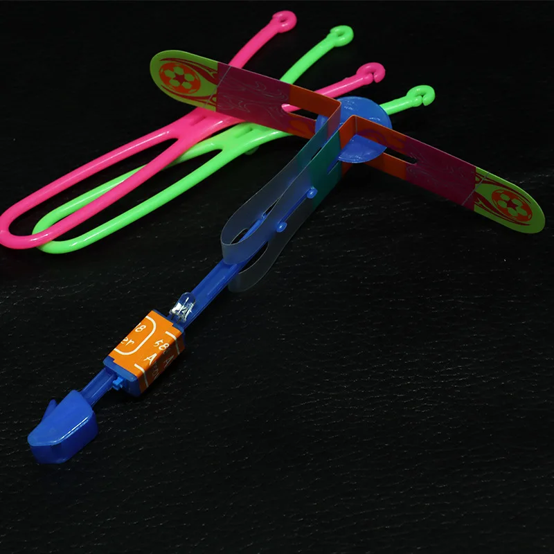 Helicopter Slingshot Outdoor Led Light-up Flying Toy For Kids And ...