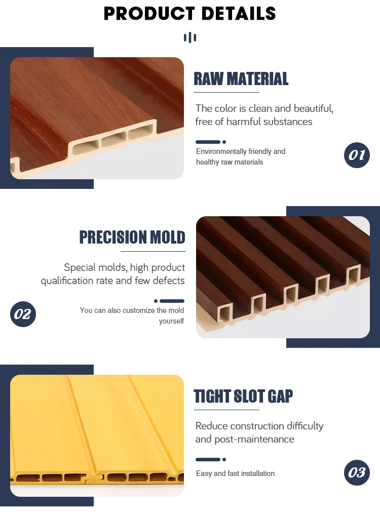 Interior Wpc Pvc Wall Panel Anti-uv Outdoor Interlocking Wall Panel External Wpc Cladding Indoor ...