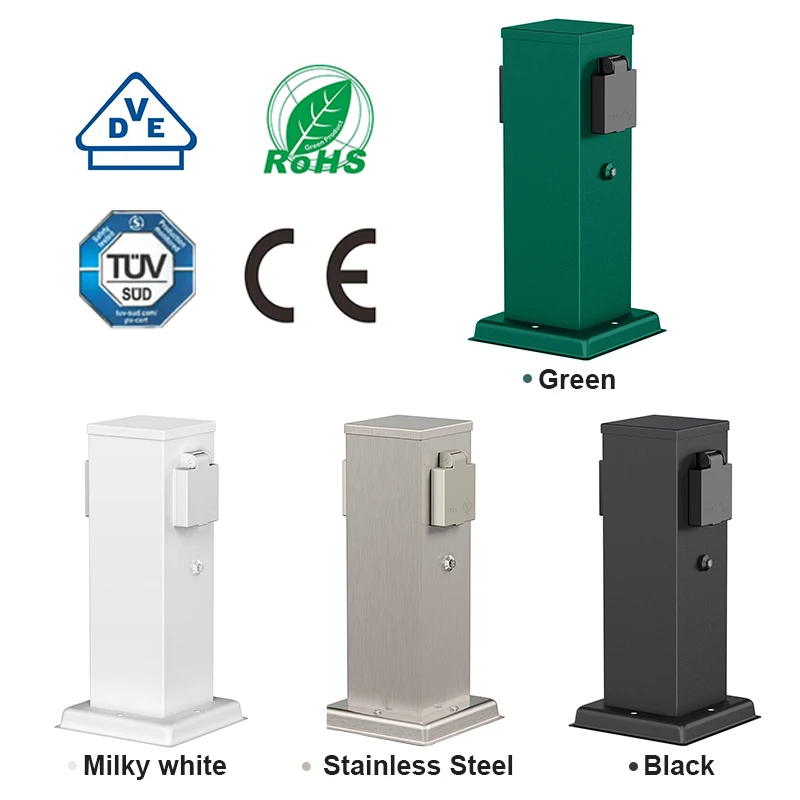 Howlighting Stainless Steel Outlet Post Socket - Waterproof & Smart