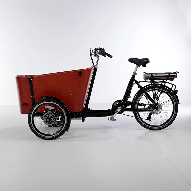 Dutch Electric Bakfiets Cargo Bike - 3 Wheels & Aluminum Frame