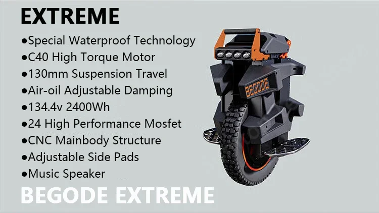 Original Newest Newest Begode Extreme Electric Unicycle 134.4v 2400wh ...