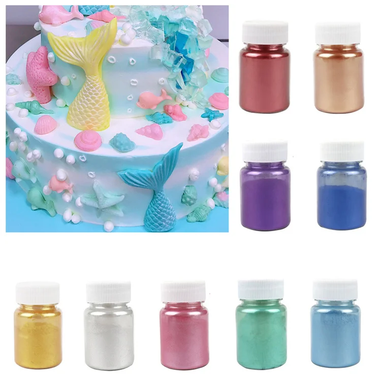 Powder Mousse Cake Fondant Macaron Chocolate Glitter Powder Silver ...