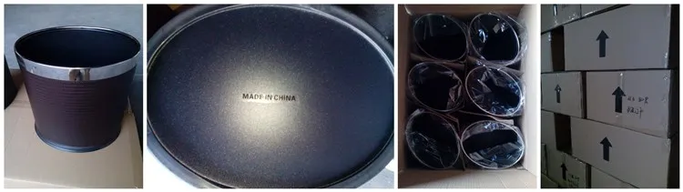 Gnf Open-top Double-layer Steel Dustbin Round Room Waste Bin Good Price ...